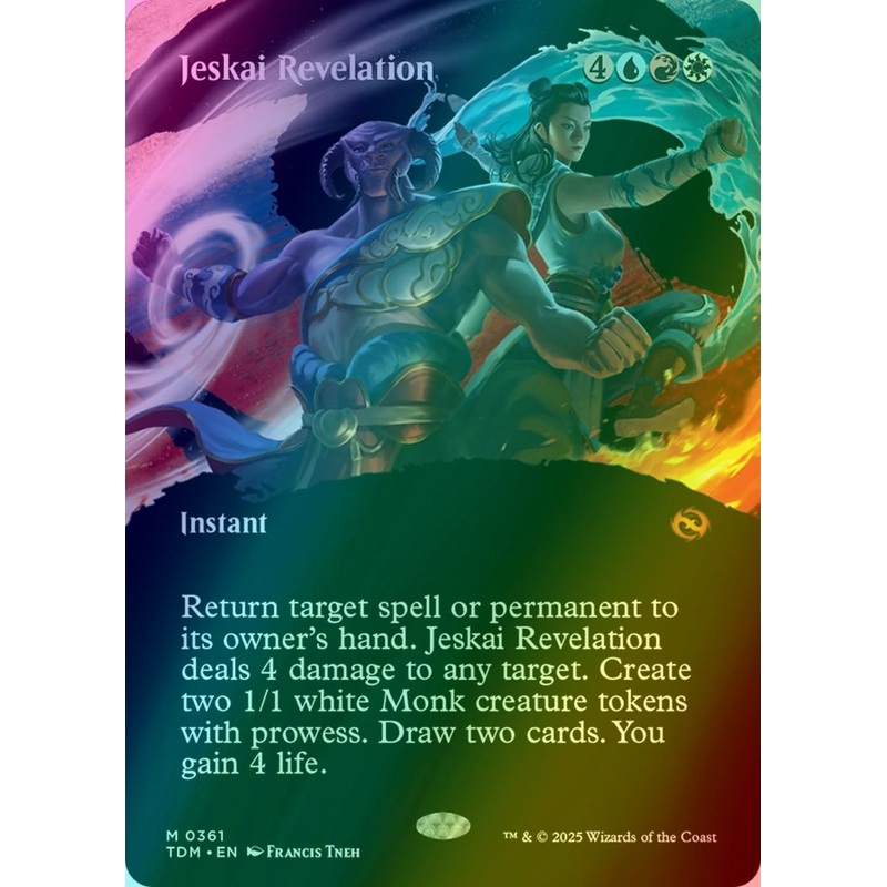 Jeskai Revelation [361] [Borderless] [Clan] [Tarkir: Dragonstorm] [Foil ...